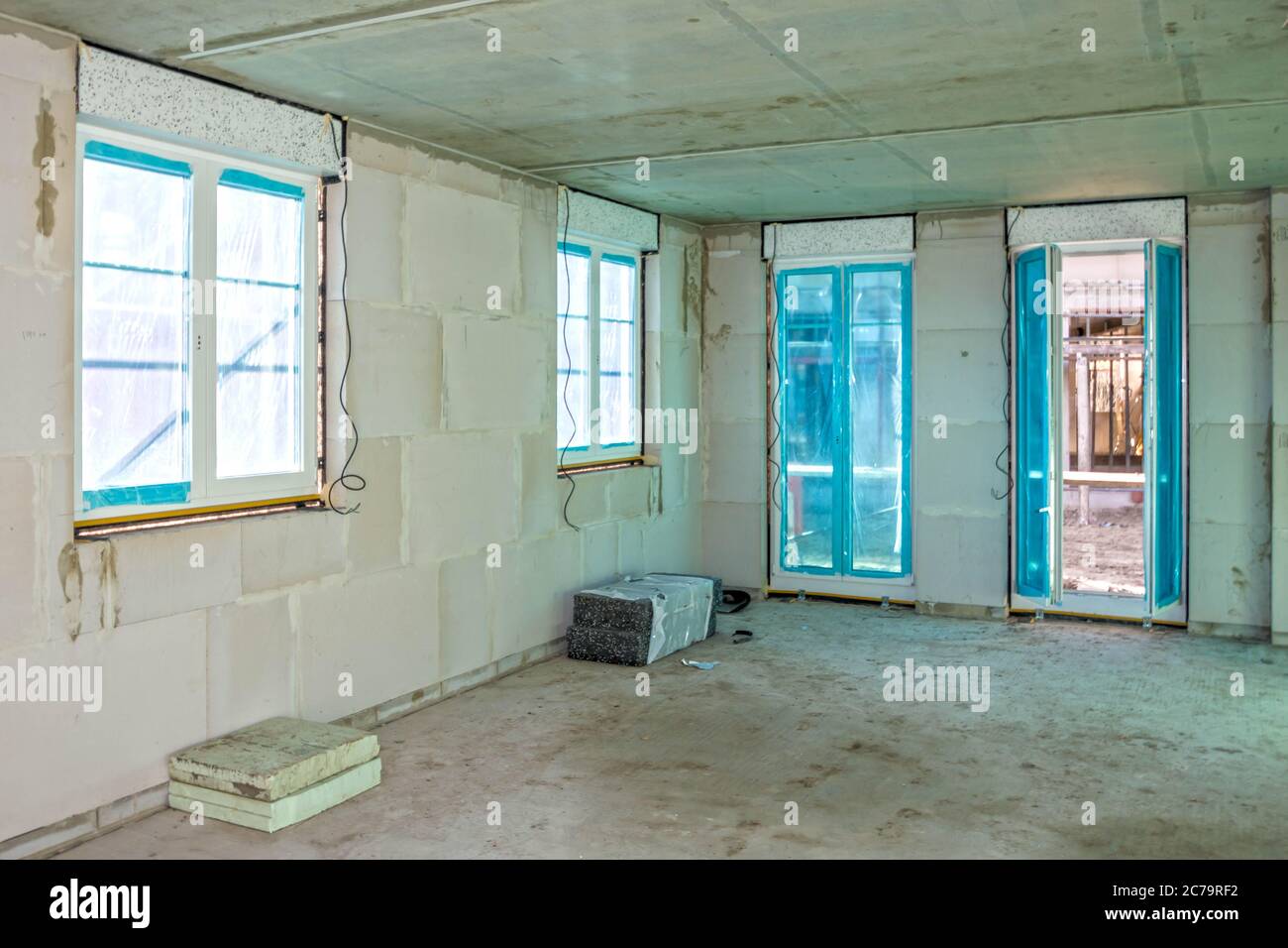 Interior construction site of a new house Stock Photo - Alamy
