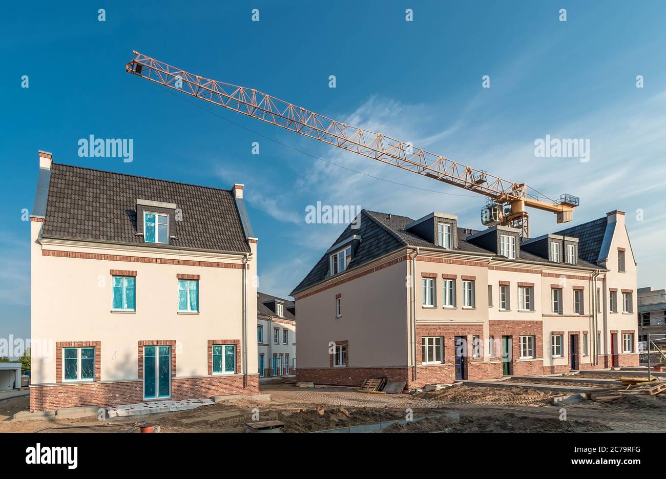 construction site of new homes Stock Photo - Alamy