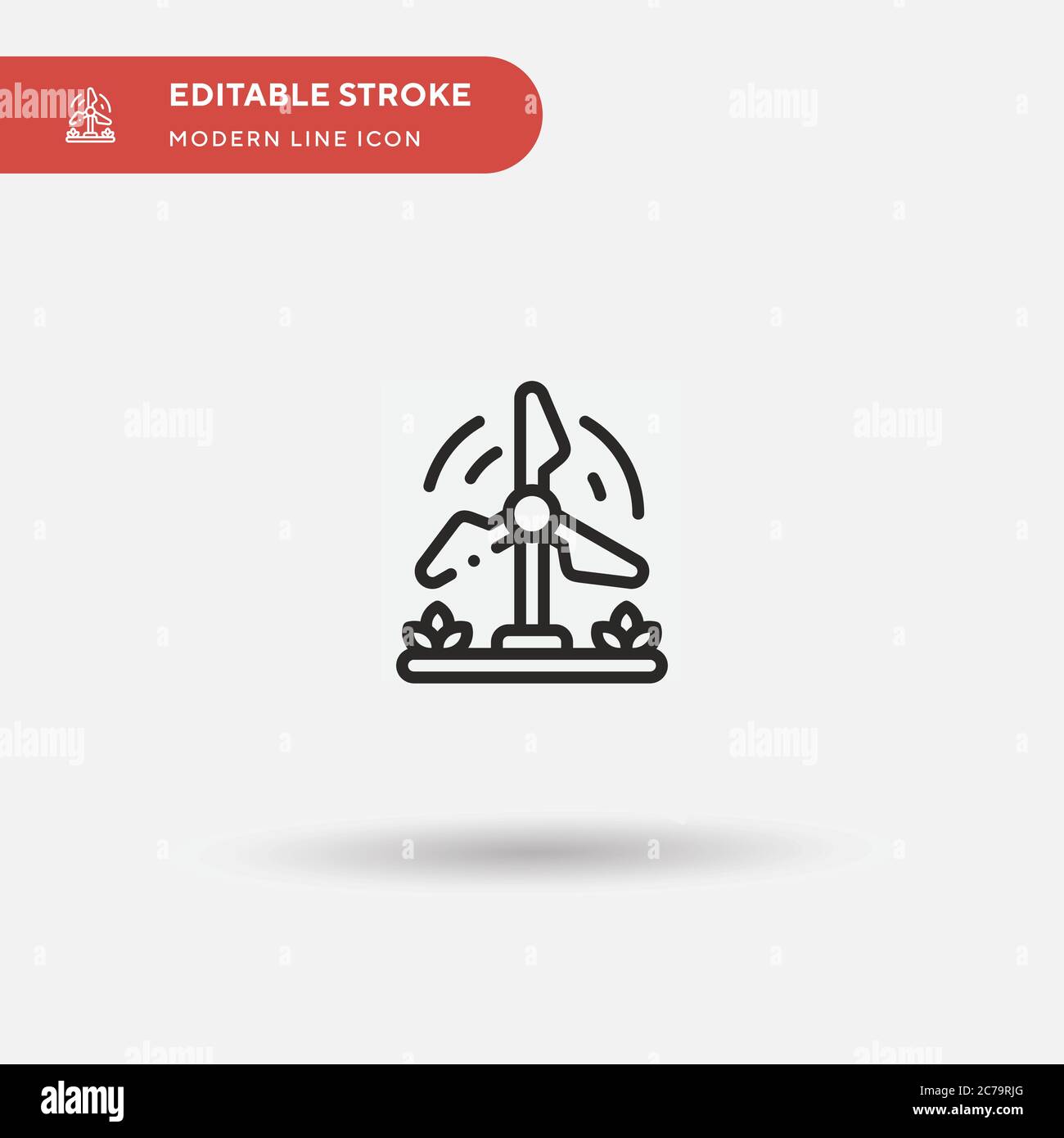 Windmill Simple vector icon. Illustration symbol design template for ...