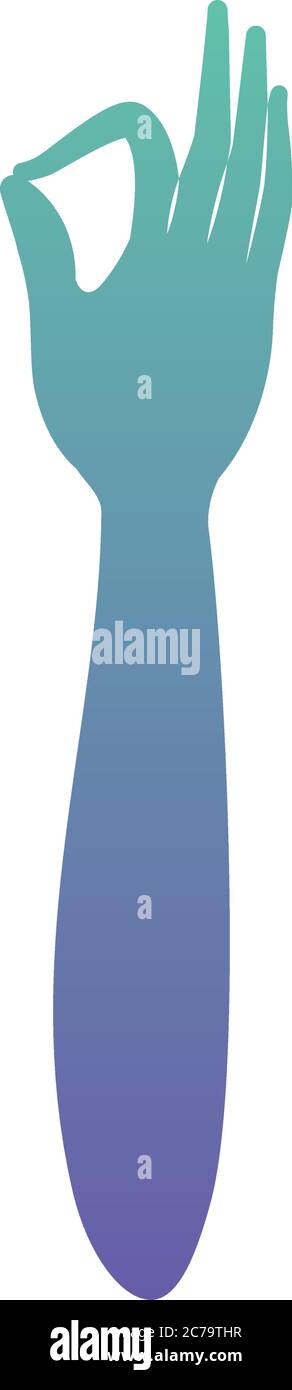 okey hand design of People arm finger person learn communication ...