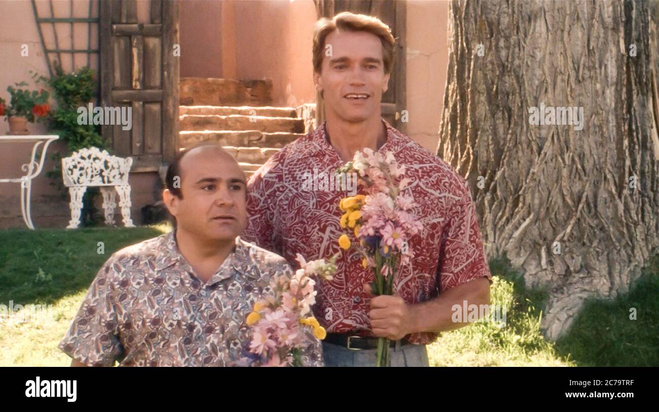 USA. Arnold Schwarzenegger and Danny DeVito in a scene from the ...