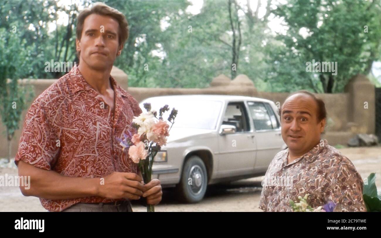 USA. Arnold Schwarzenegger and Danny DeVito in a scene from the ...