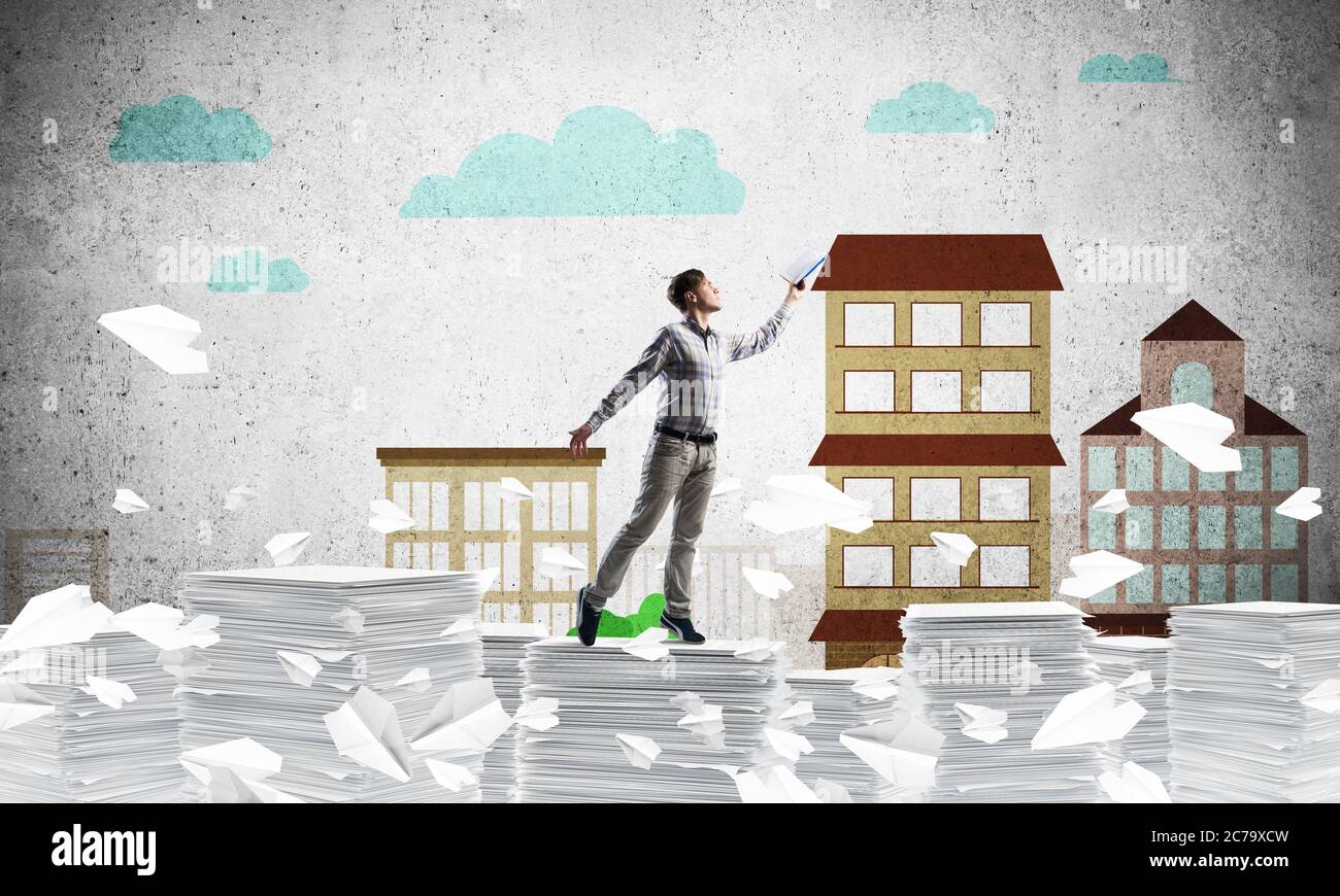 Study hard to become successful businessman Stock Photo - Alamy