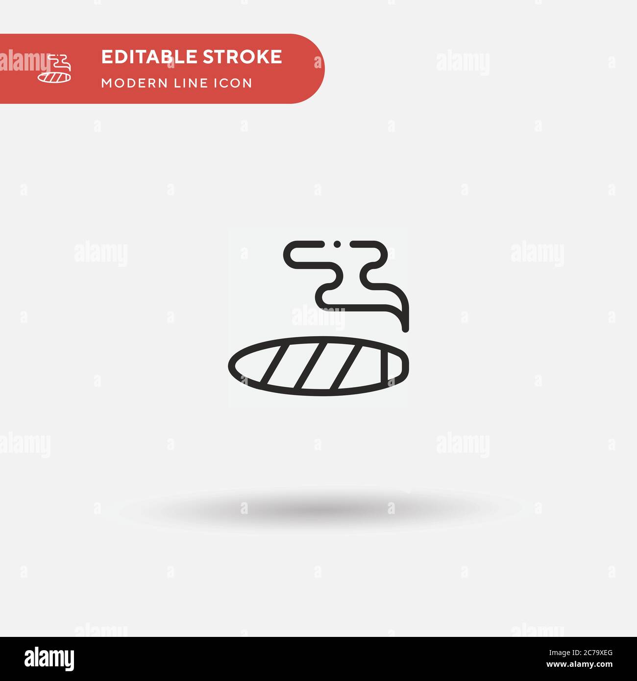 Cigar Simple vector icon. Illustration symbol design template for web ...