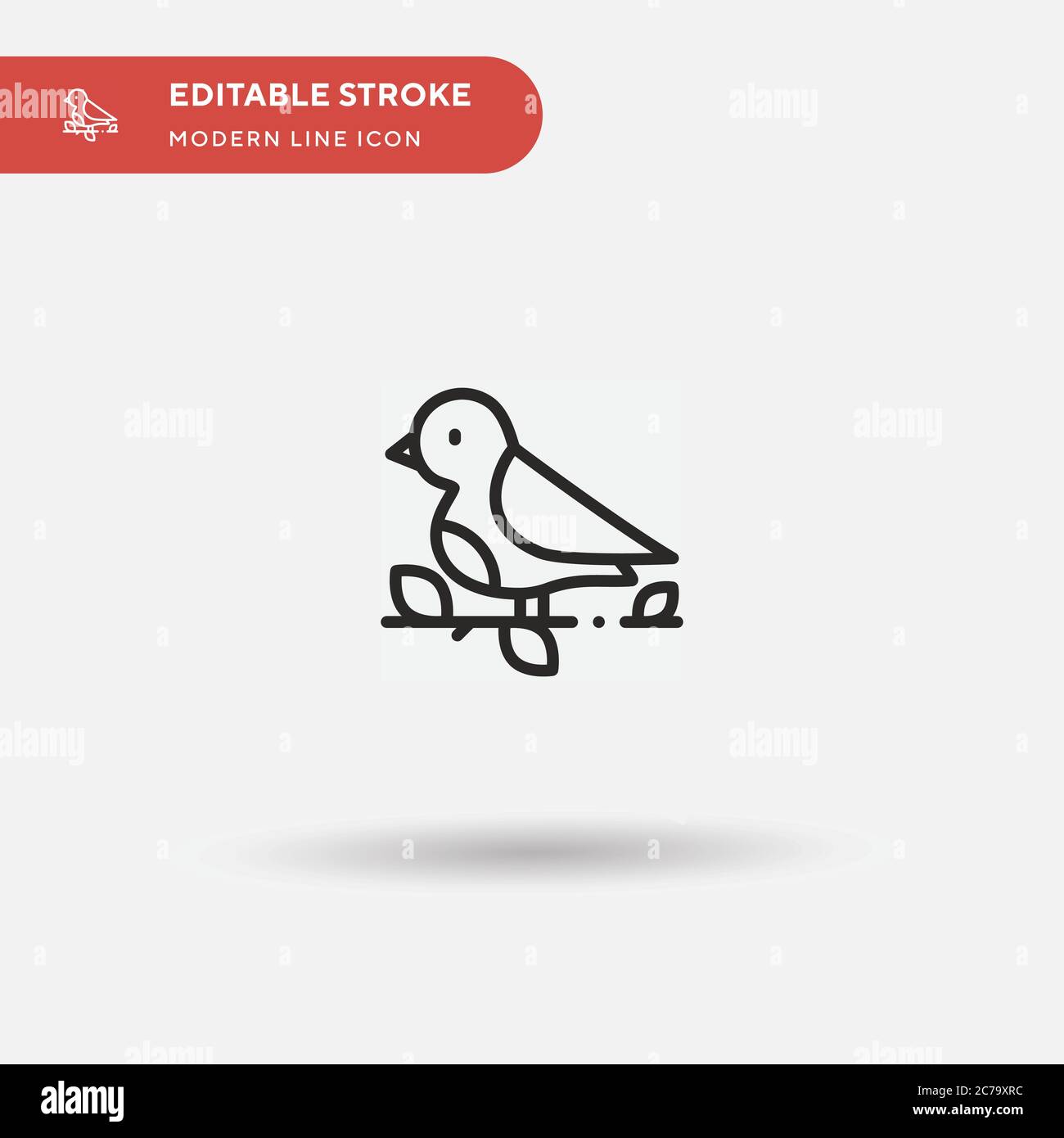 Bird Simple vector icon. Illustration symbol design template for web ...