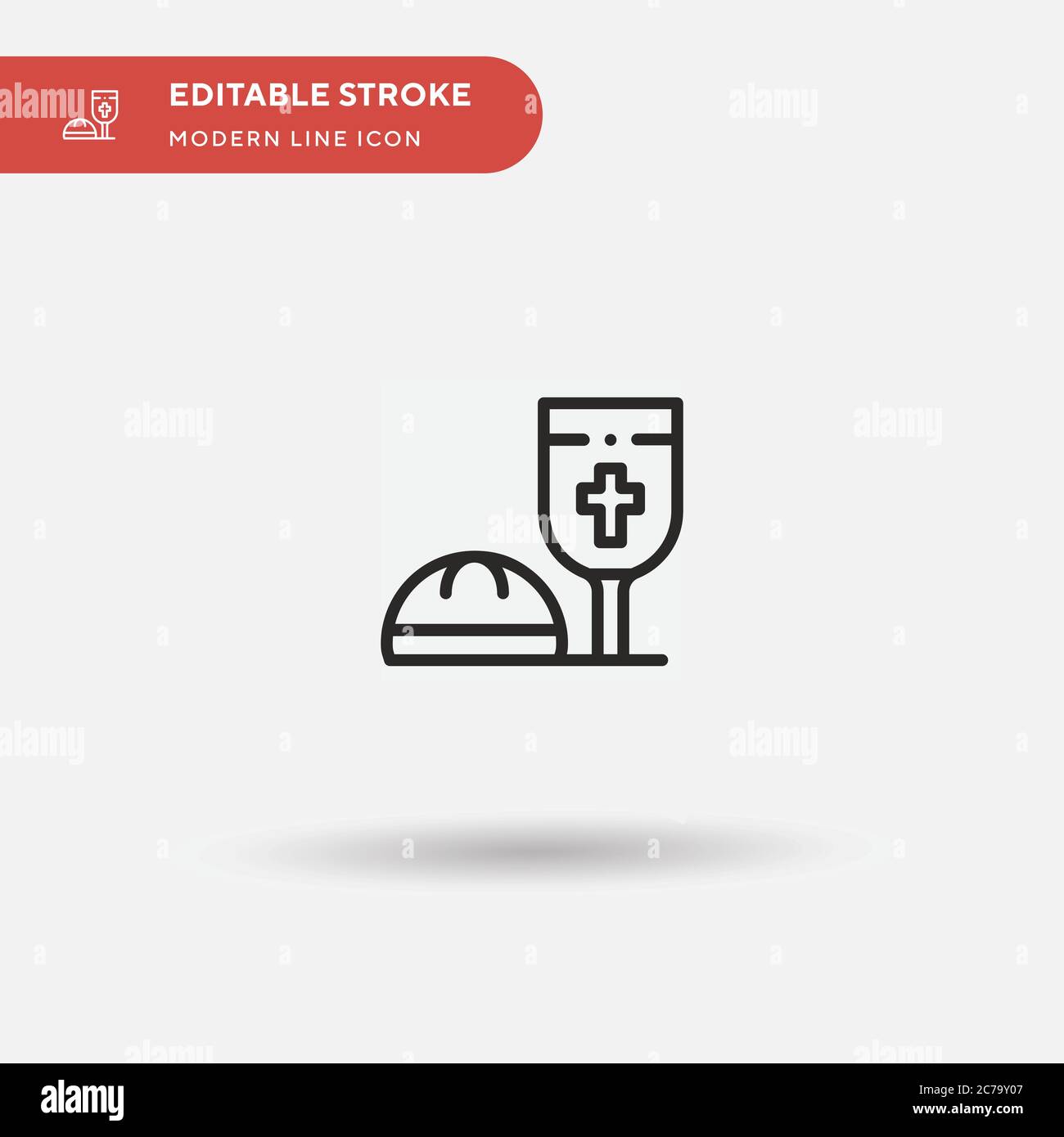 Eucharist Simple vector icon. Illustration symbol design template for ...
