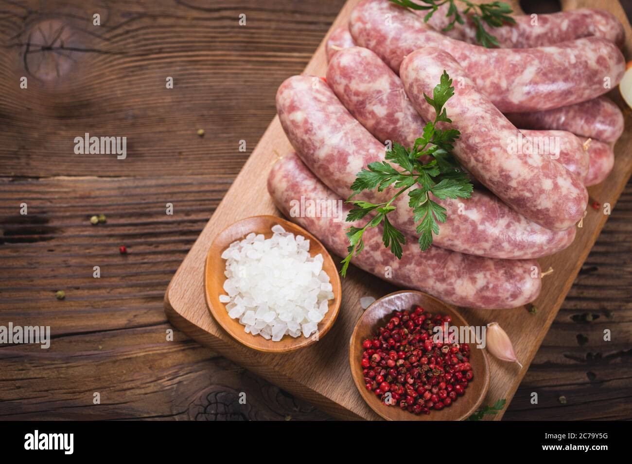 Sausages raw homemade hi-res stock photography and images - Alamy