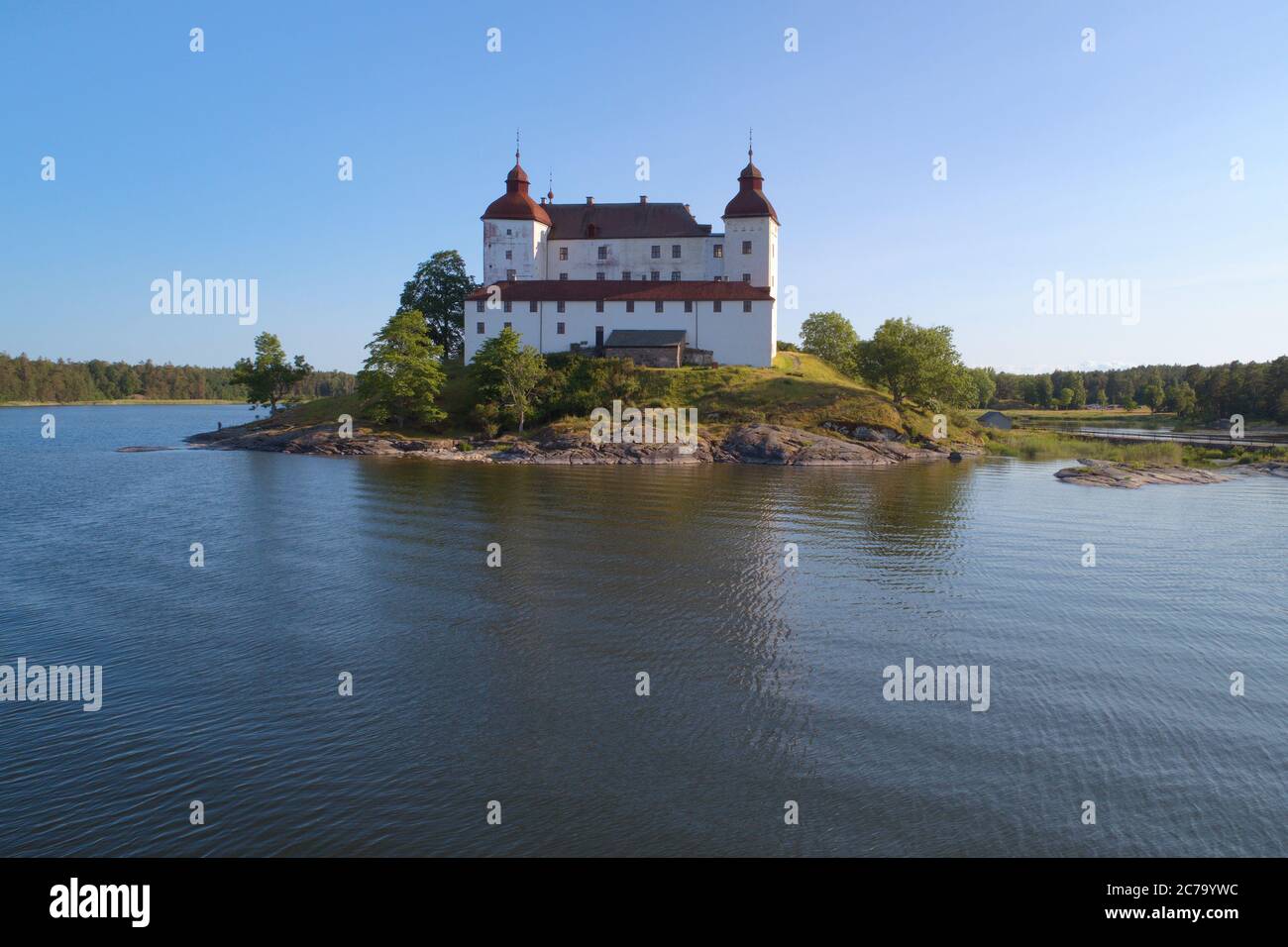 The medieval Lacko castle located at the Lake Vanern Stock Photo - Alamy