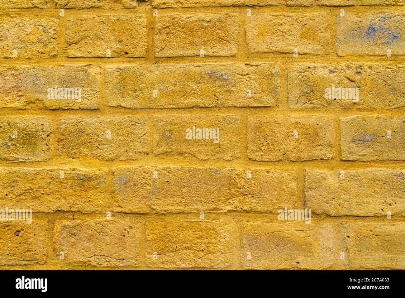 Grunge yellow vintage brick wall texture background. old Brick wall ...
