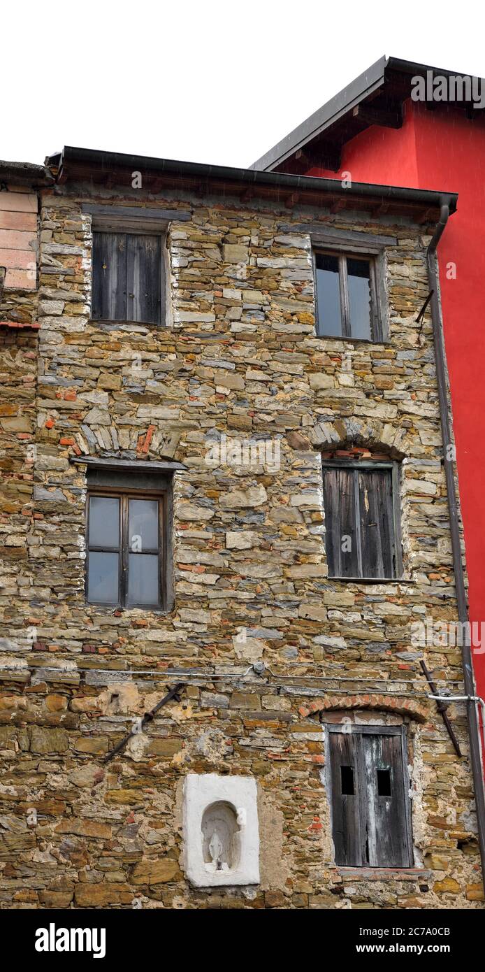 historic houses in the village of Perinaldo Italy Stock Photo - Alamy