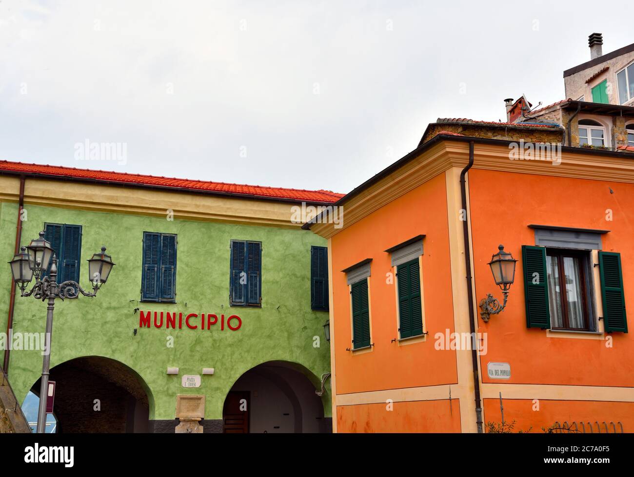 historic houses in the village of Perinaldo Italy Stock Photo - Alamy