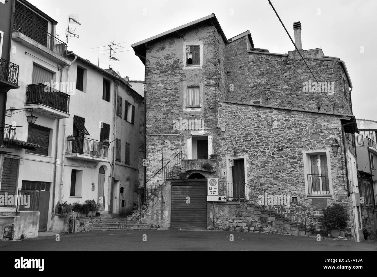 historic houses in the village of Perinaldo Italy Stock Photo - Alamy