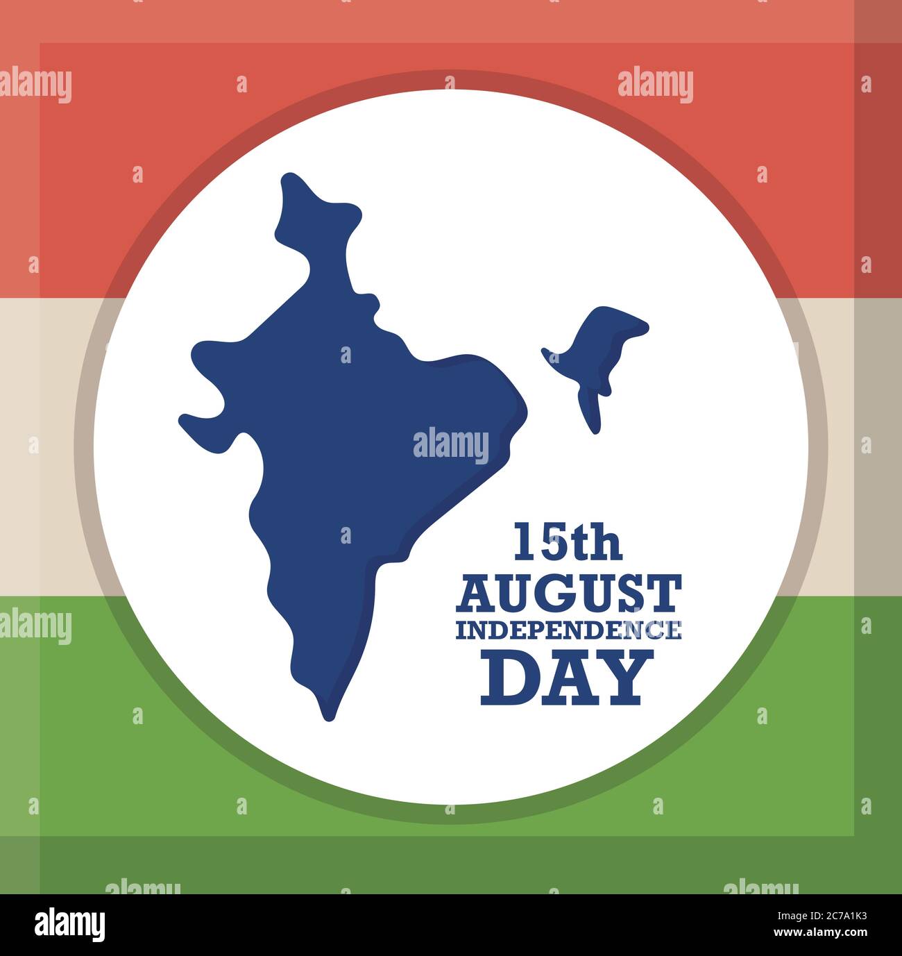 India map in national flag, 15th of August independence day vector ...