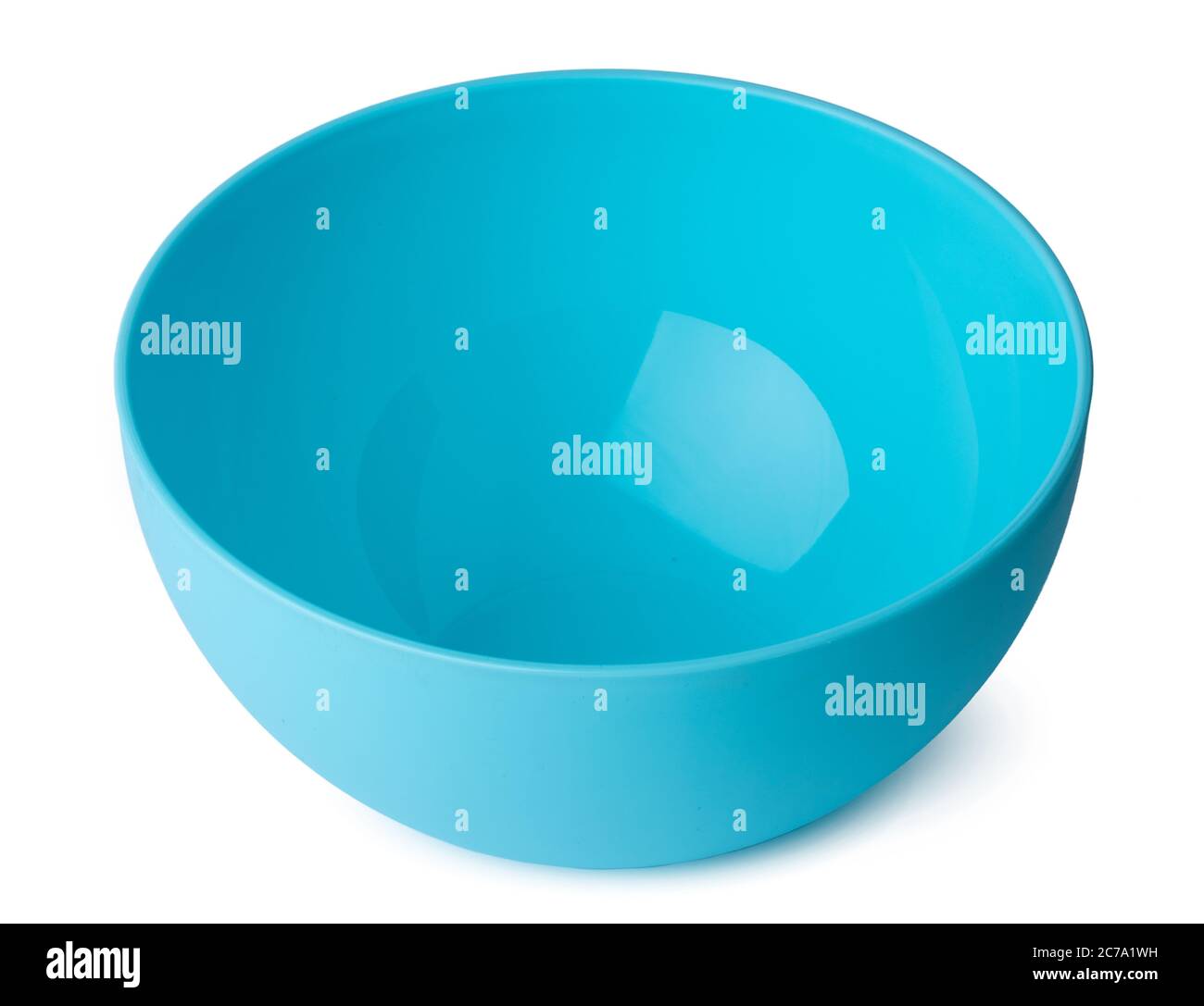 Empty new plastic bowl isolated on white Stock Photo - Alamy