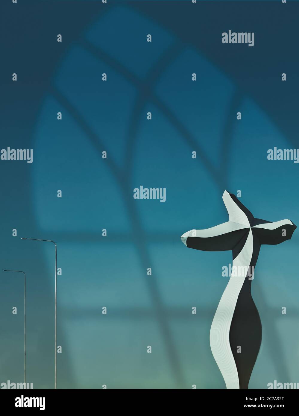 Church window and female shaped cross Stock Photo - Alamy