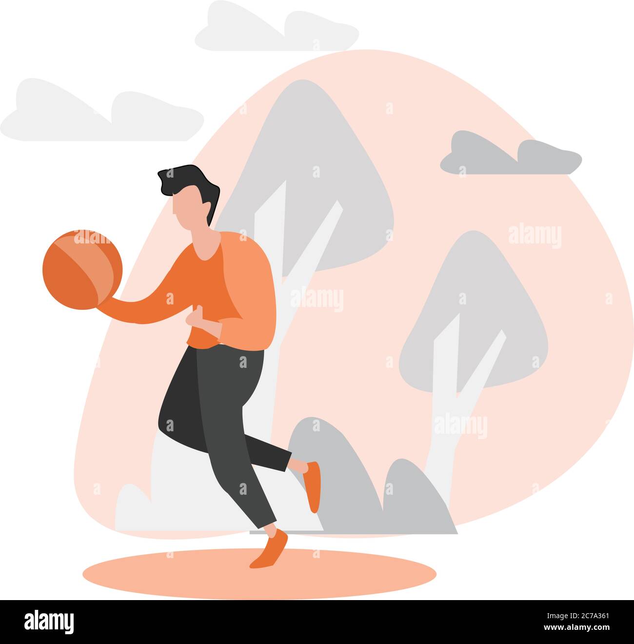 Cartoon boy with ball Stock Vector Images - Alamy