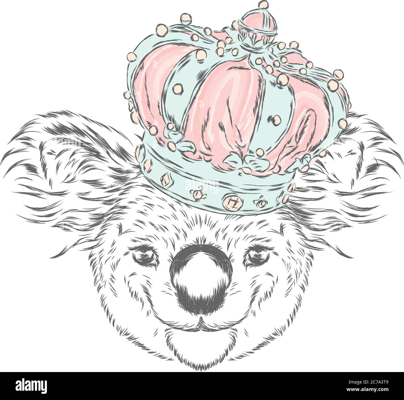 Koala in the crown. Vector illustration. King Stock Vector Image & Art ...