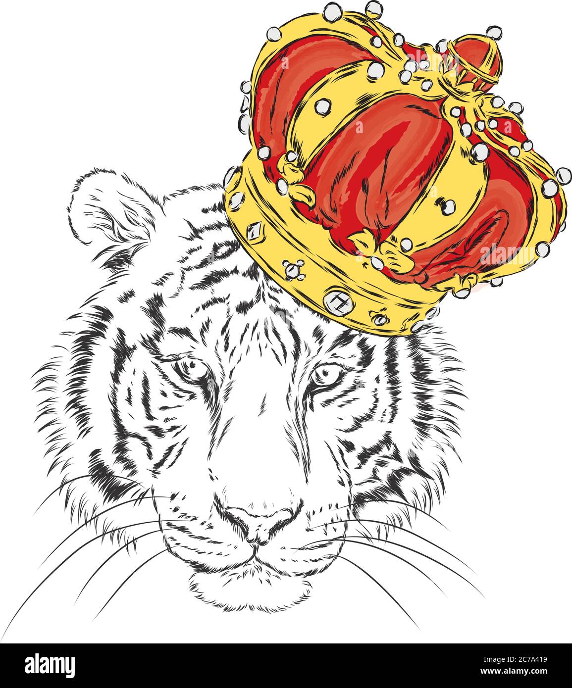 Tiger Wearing A Crown