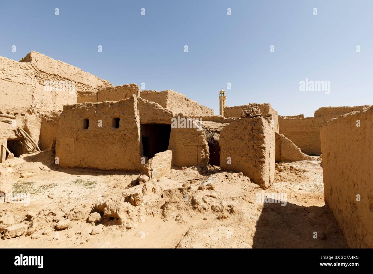 Abandoned houses in the traditional construction of Arabic adobe ...