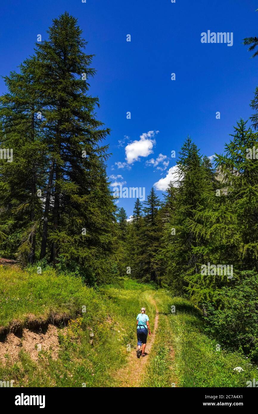Female walker mountain hi-res stock photography and images - Alamy