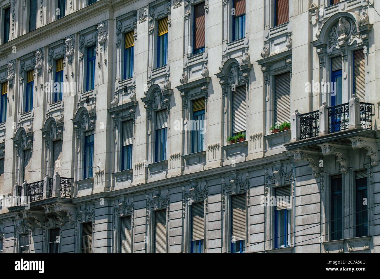 Budapest Hungary july 15, 2020 View of the architecture of historical ...