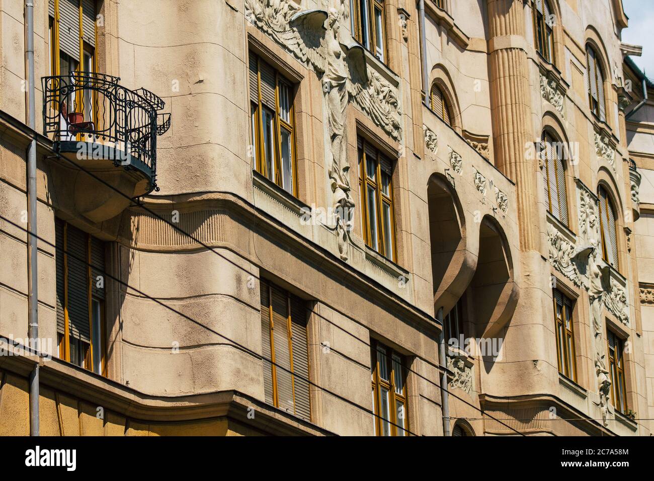 Budapest Hungary july 15, 2020 View of the architecture of historical ...