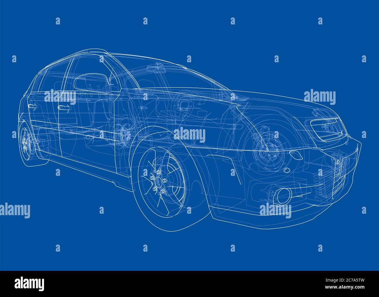 Concept car. 3D illustration Stock Photo - Alamy