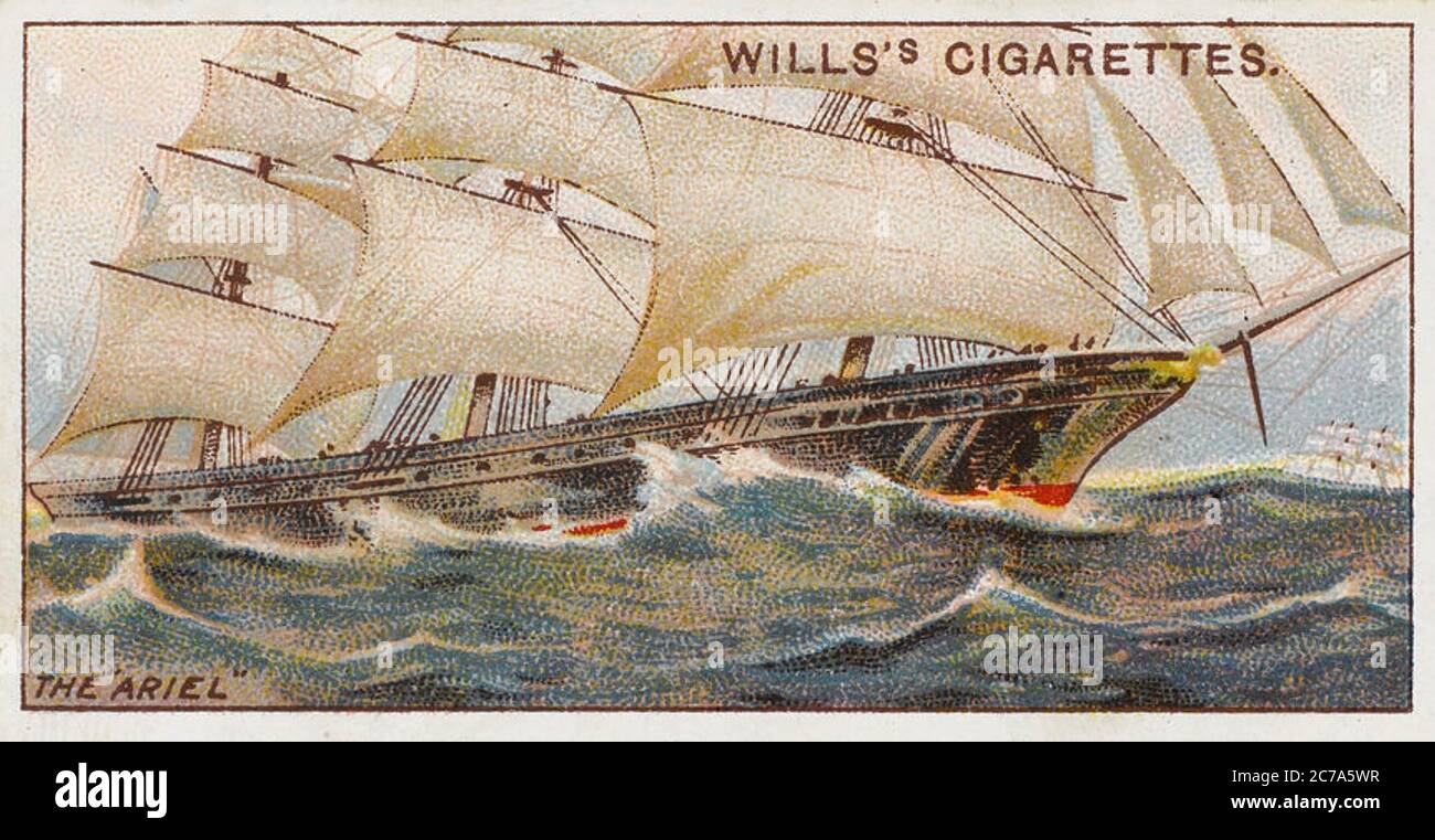 ARIEL Clipper ship running between China and London with a crop of tea ...