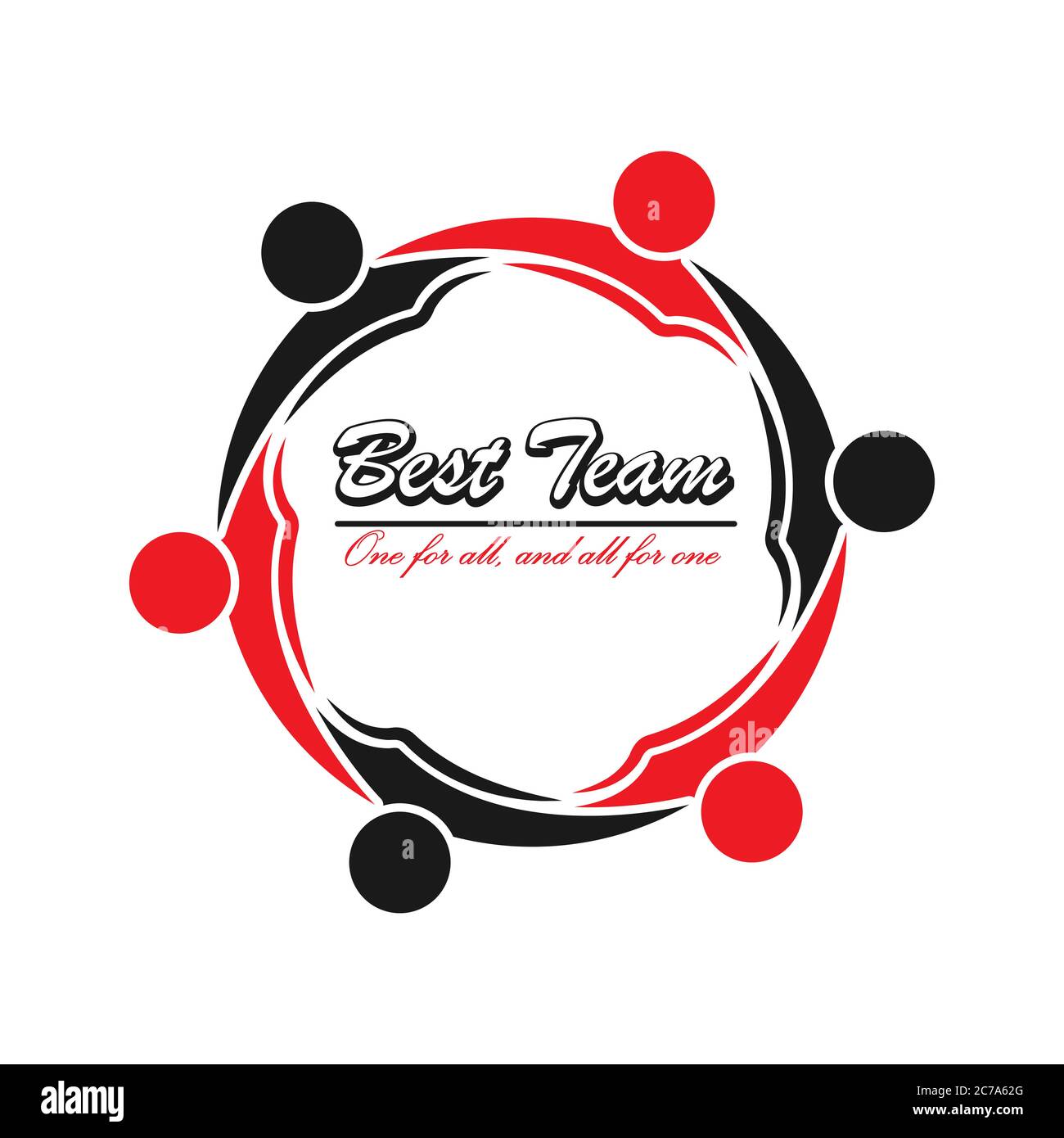 BEST TEAM, social community, or a group of friends. Vector illustration ...