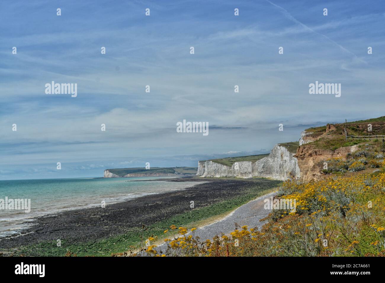 Chalk Cliffs on the English Channel at Birling Gap Stock Photo - Alamy