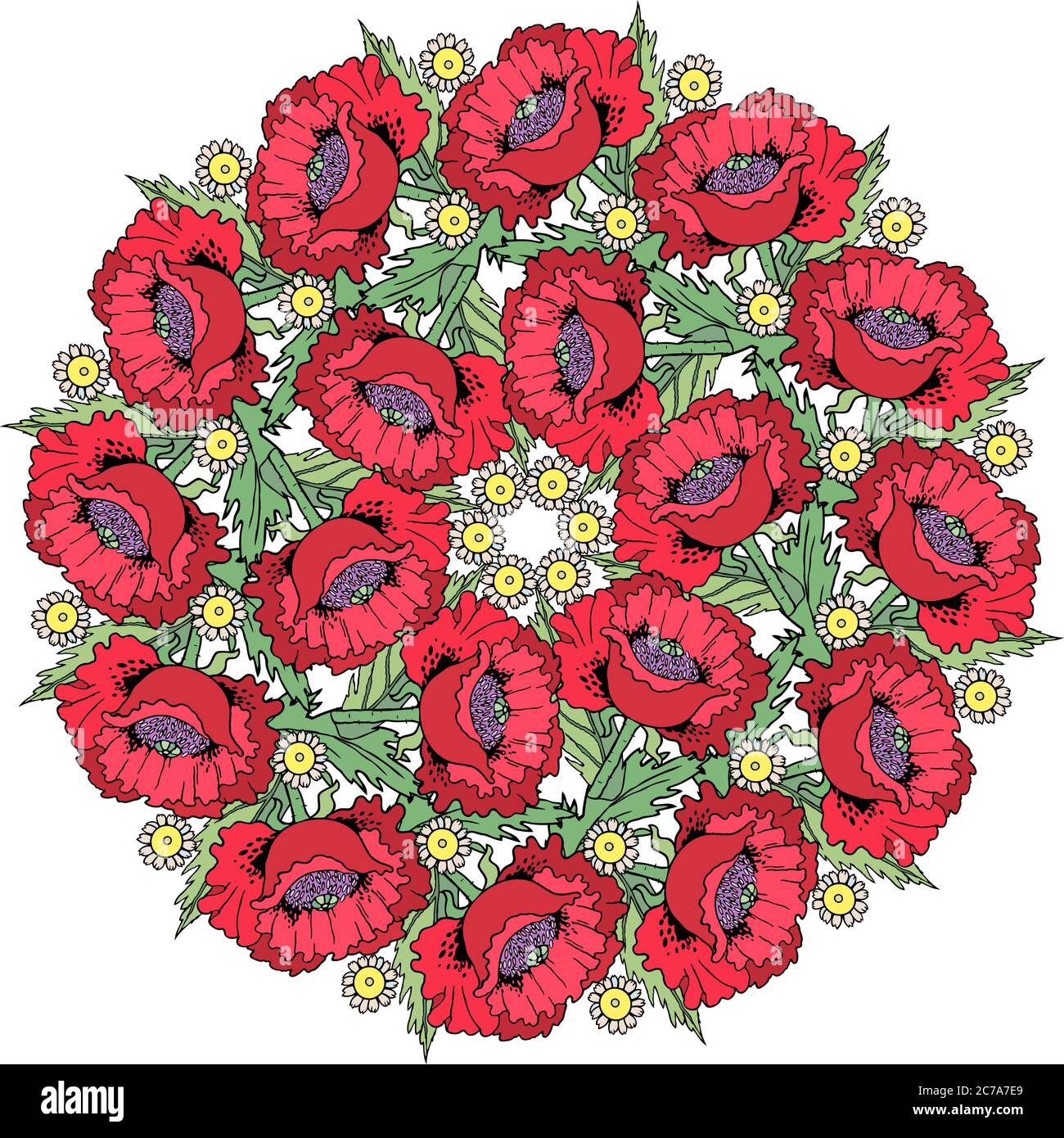 Poppy detail Stock Vector Images - Alamy