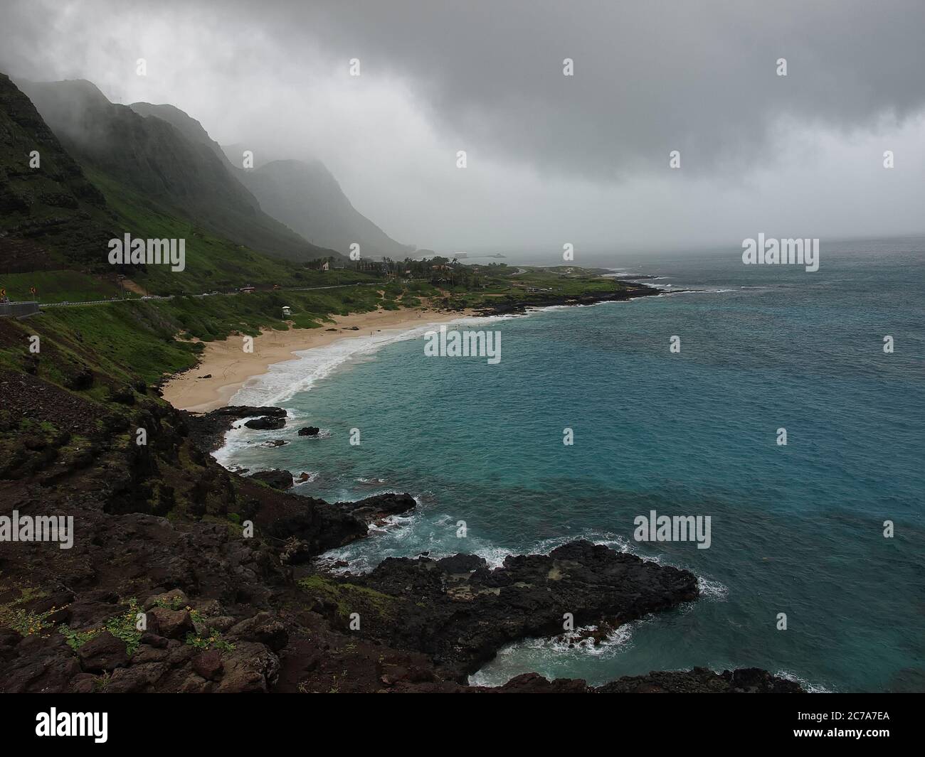 Gloomy beach hi-res stock photography and images - Alamy