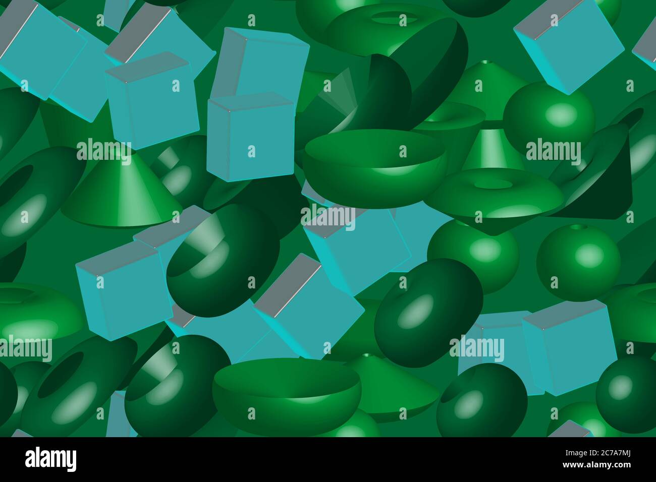 Abstract Color Volume Shapes 3D Seamless Pattern Stock Vector Image ...