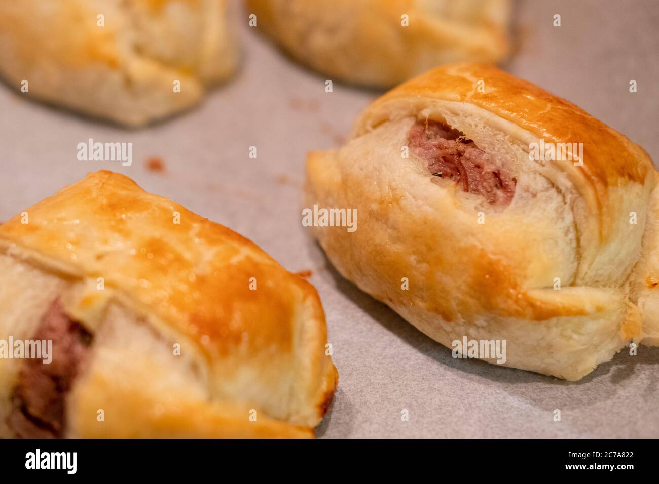 Savory pastry with shredded duck Stock Photo - Alamy