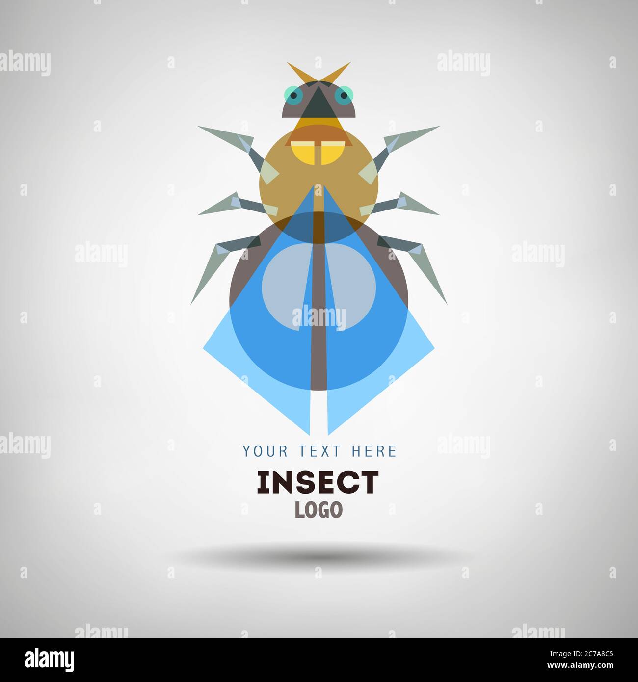 Abstract geometrical style insect logo Stock Vector Image & Art - Alamy