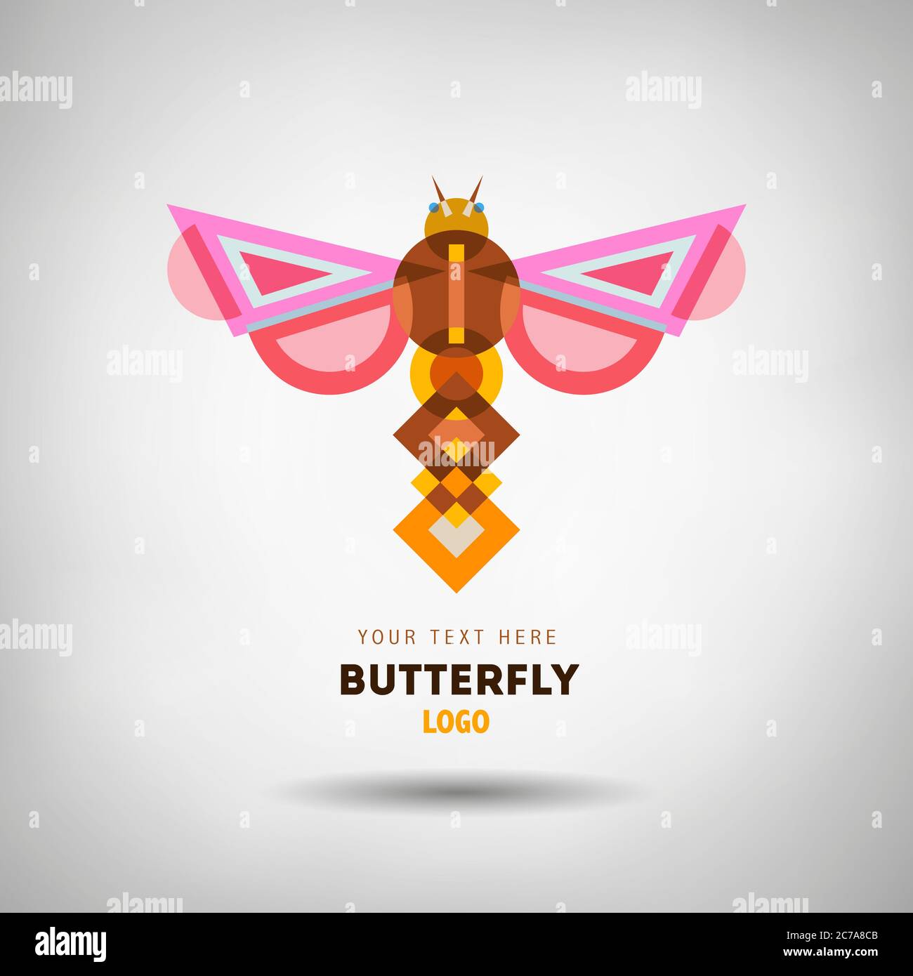 Abstract geometrical style insect logo Stock Vector Image & Art - Alamy