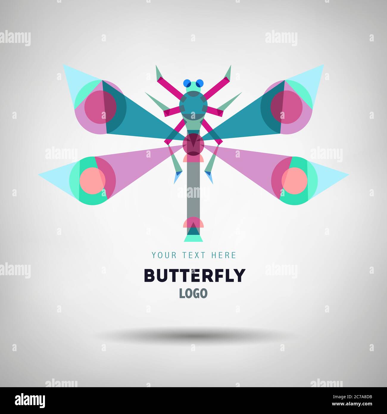 Abstract geometrical style insect logo Stock Vector Image & Art - Alamy