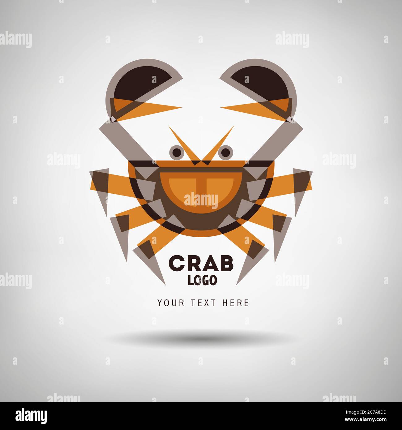 Abstract geometrical style crab logo Stock Vector Image & Art - Alamy