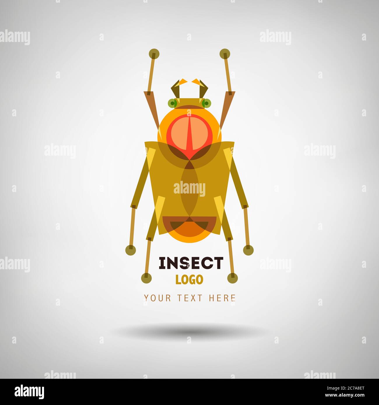 Abstract geometrical style insect logo Stock Vector Image & Art - Alamy