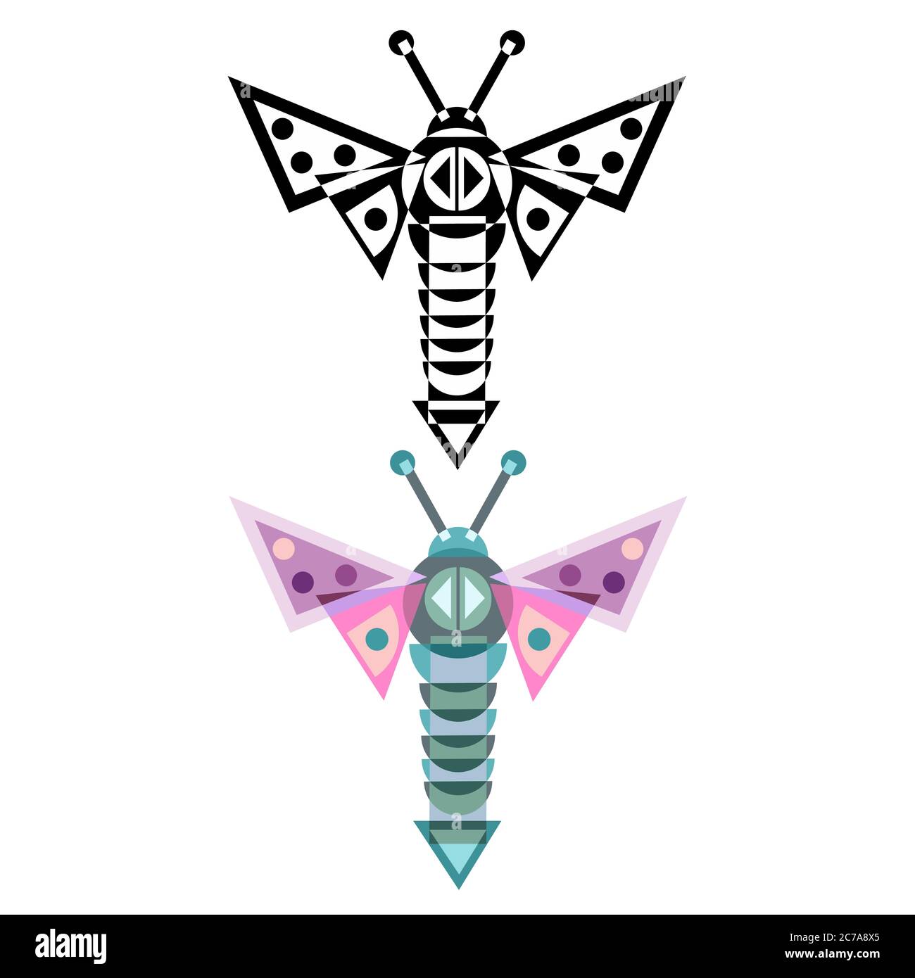 Abstract geometrical style insect Stock Vector Image & Art - Alamy