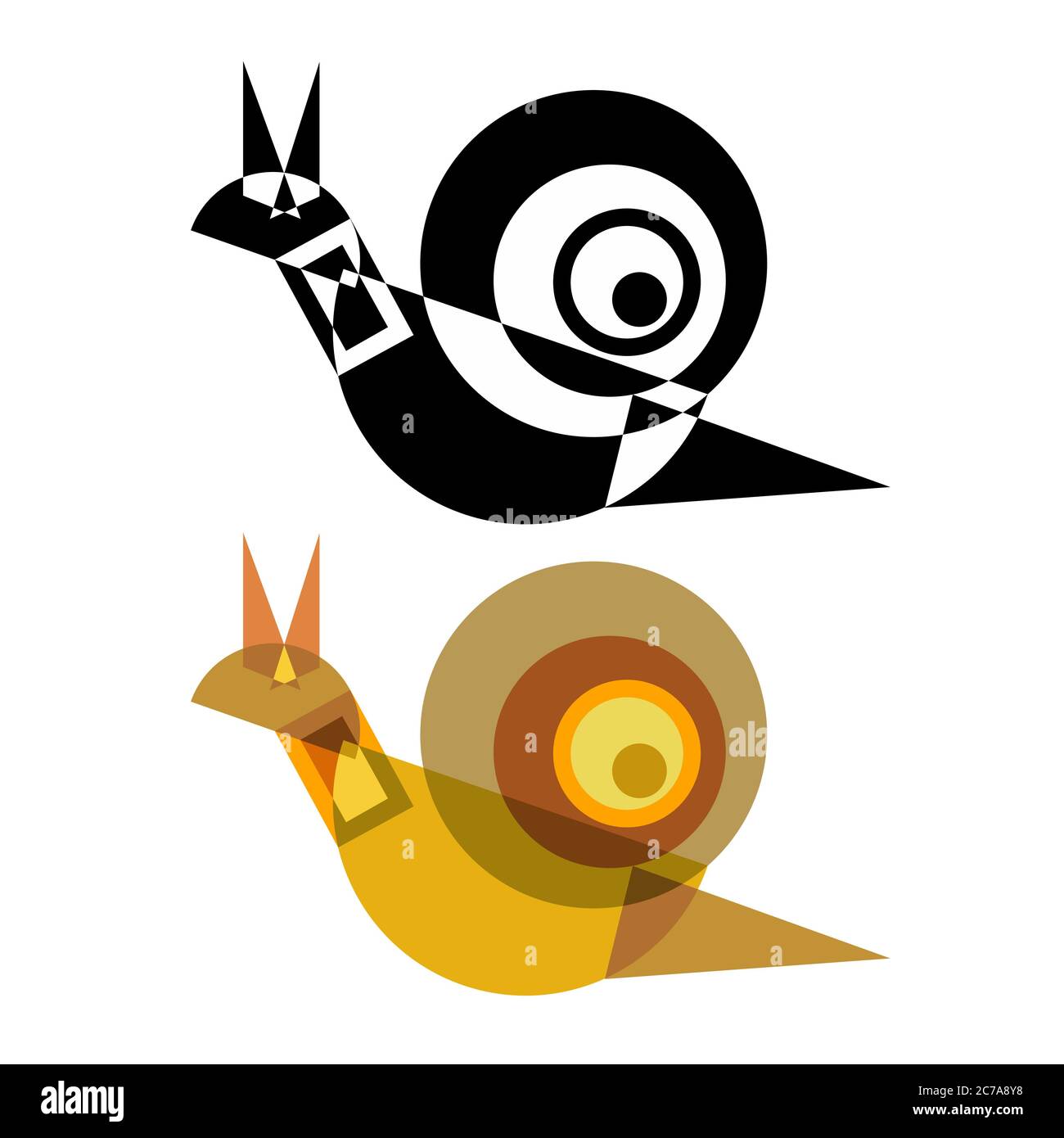 Abstract geometrical style snail Stock Vector Image & Art - Alamy