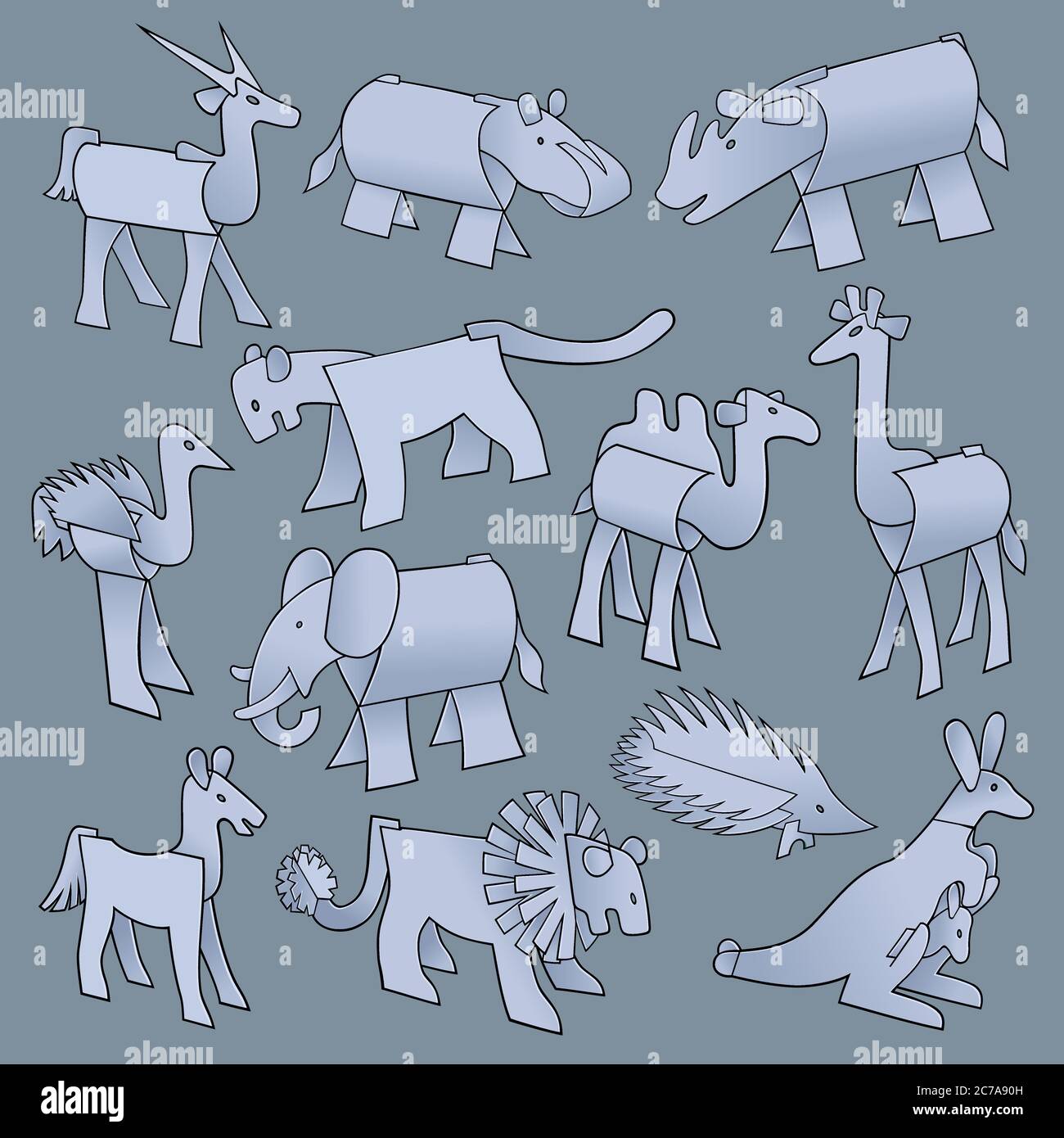 Composite animals Stock Vector Images - Alamy