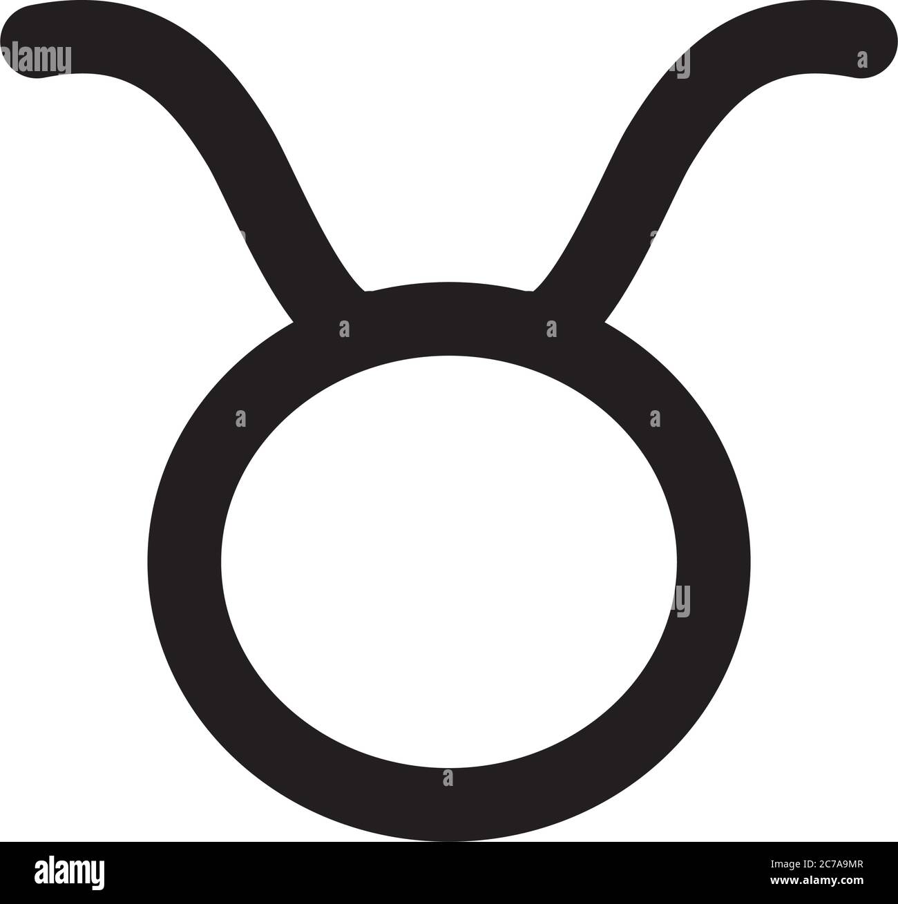 astrology concept, taurus sign, the bull symbol over white background ...