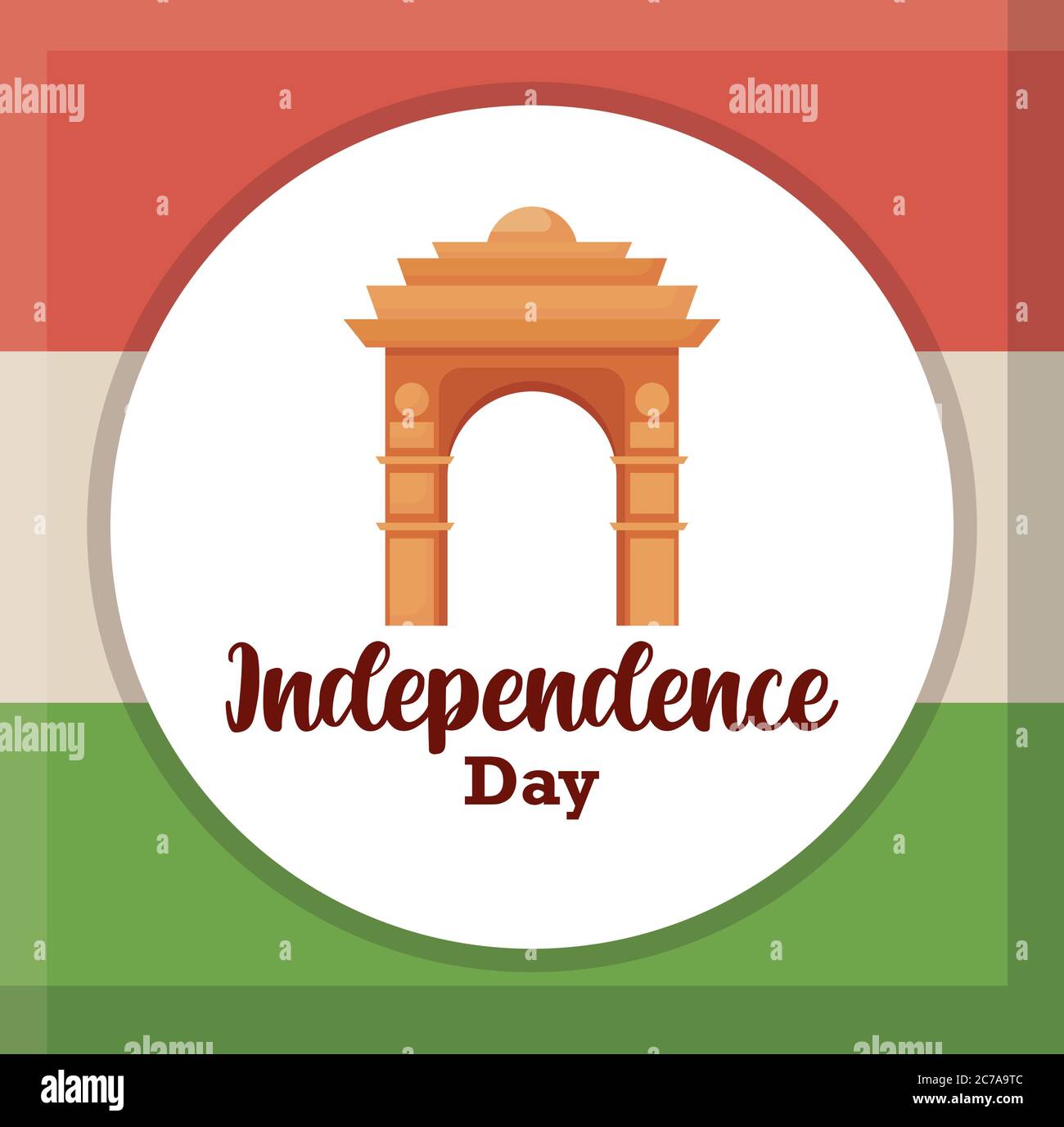 India Gate, Indian independence day vector illustration design Stock ...