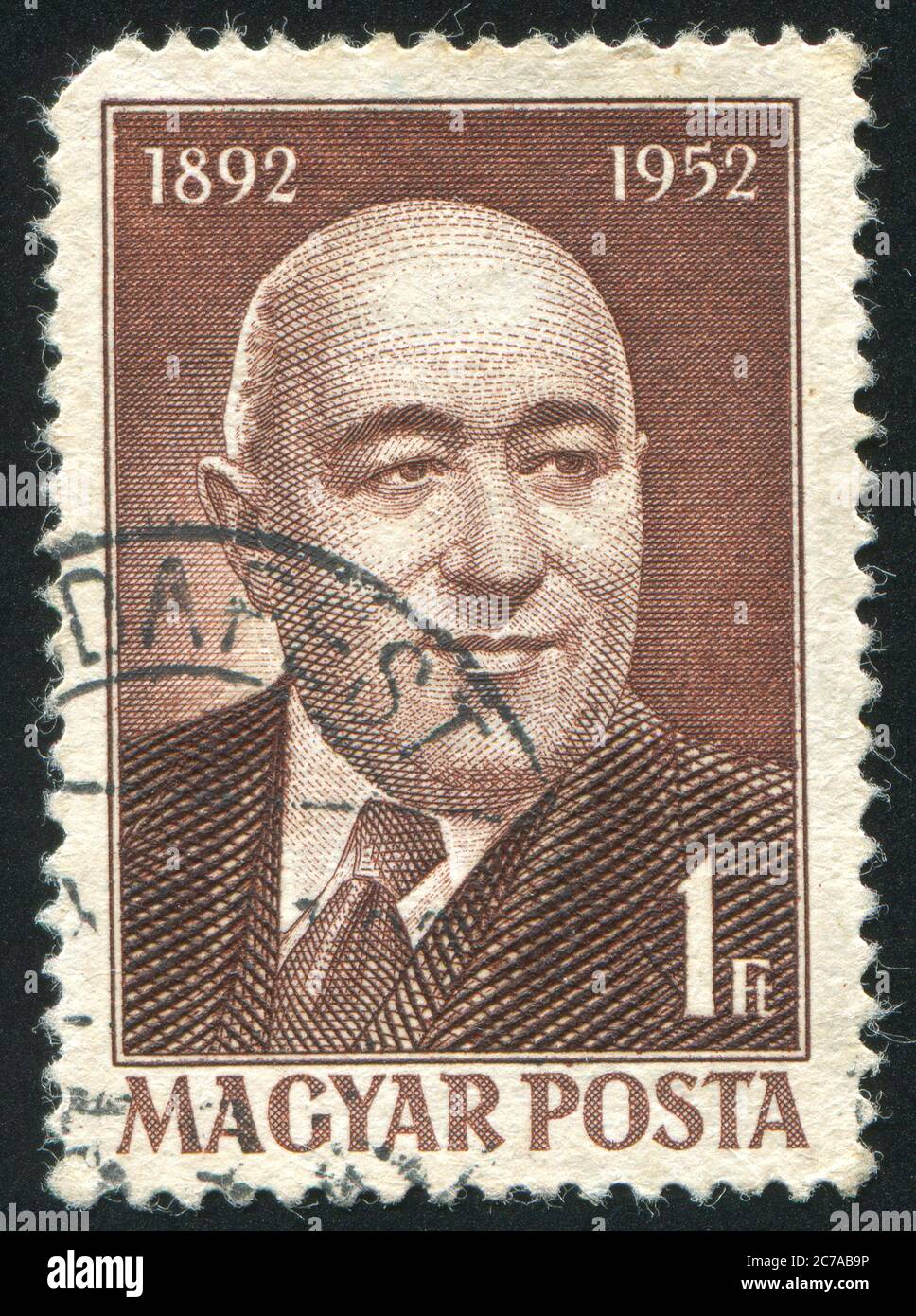 HUNGARY - CIRCA 1952: stamp printed by Hungary, shows Matyas Rakosi ...