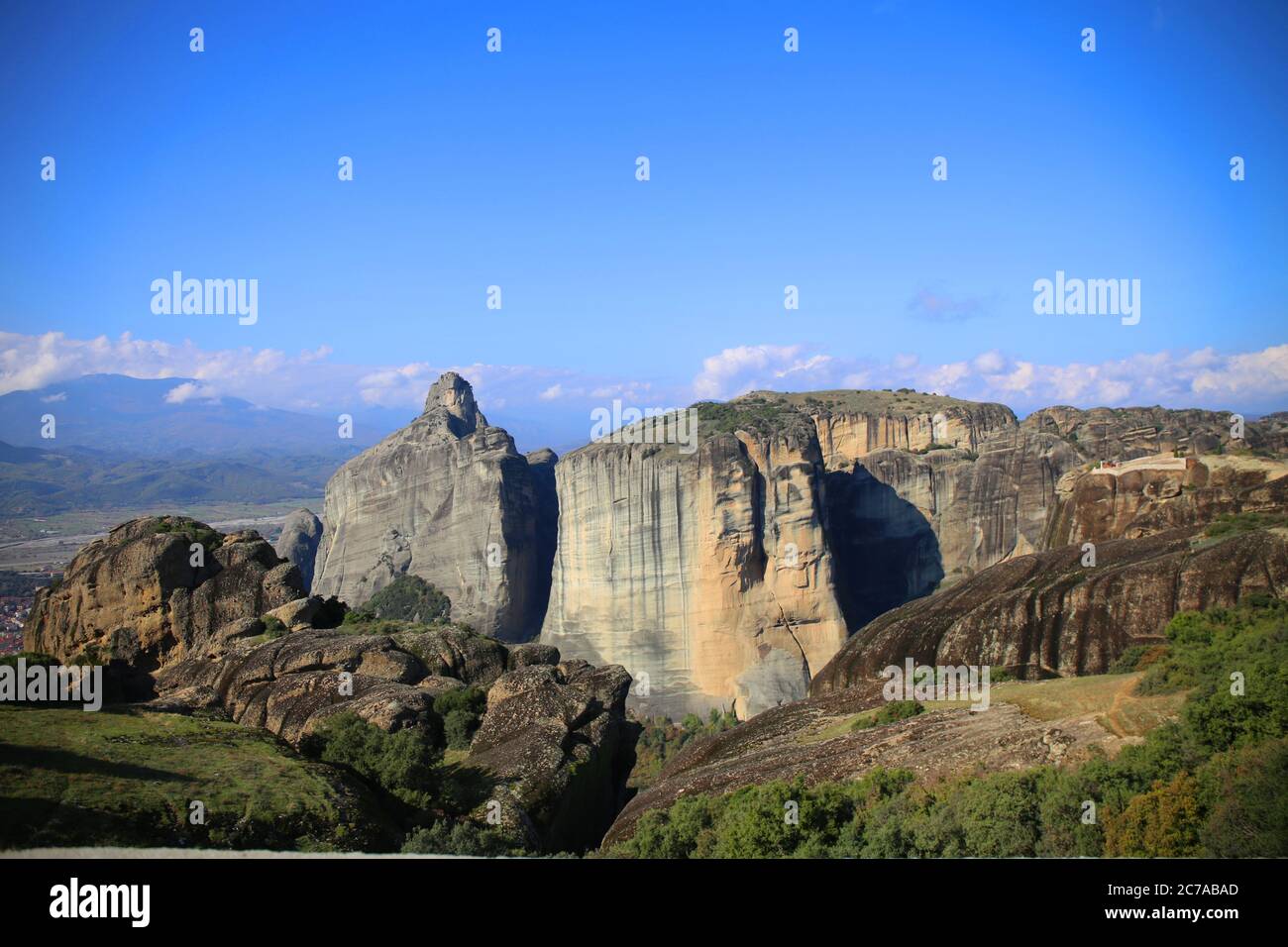 Meteora mountains in Greece Stock Photo - Alamy