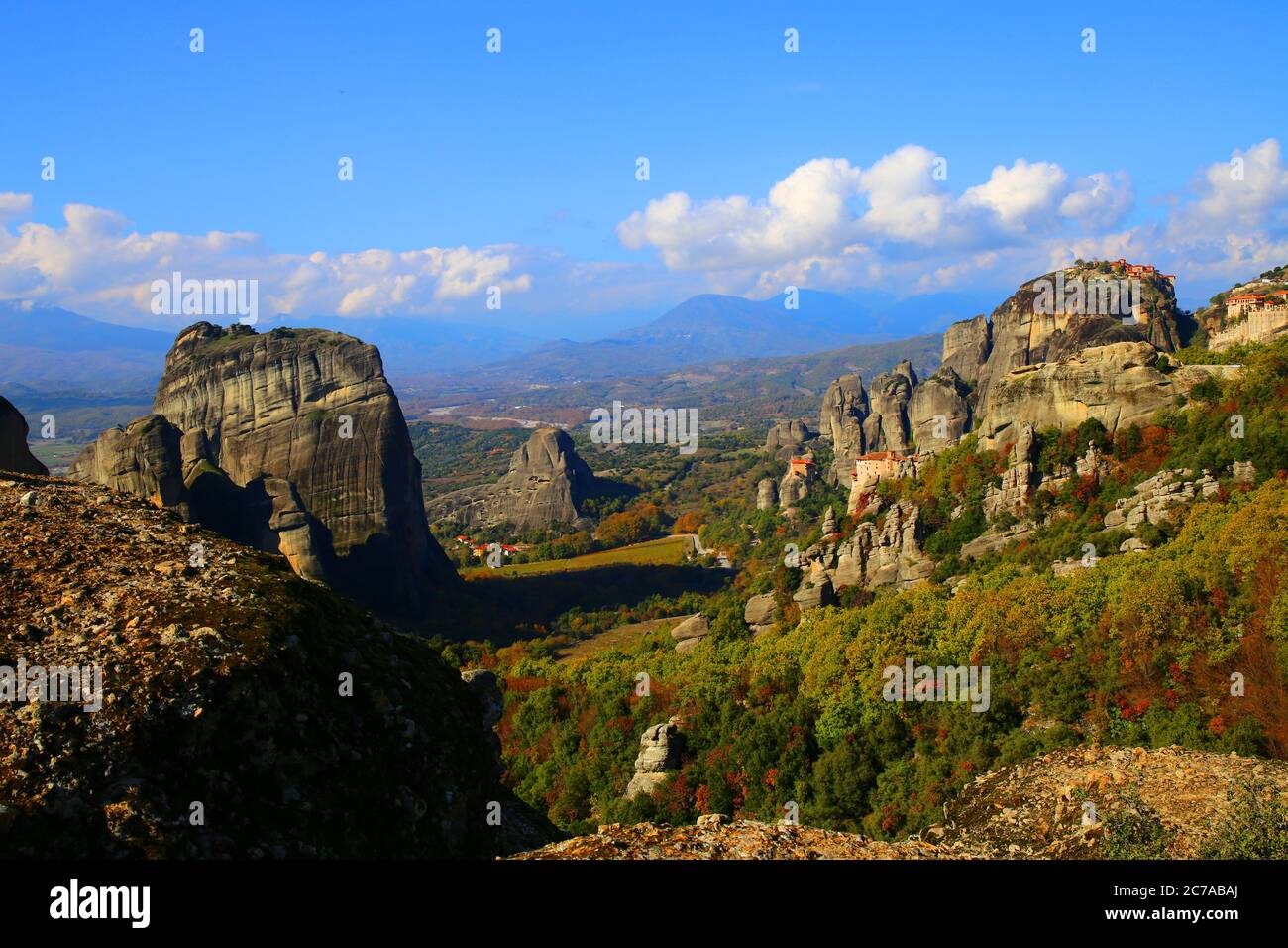 Meteora mountains in Greece Stock Photo - Alamy