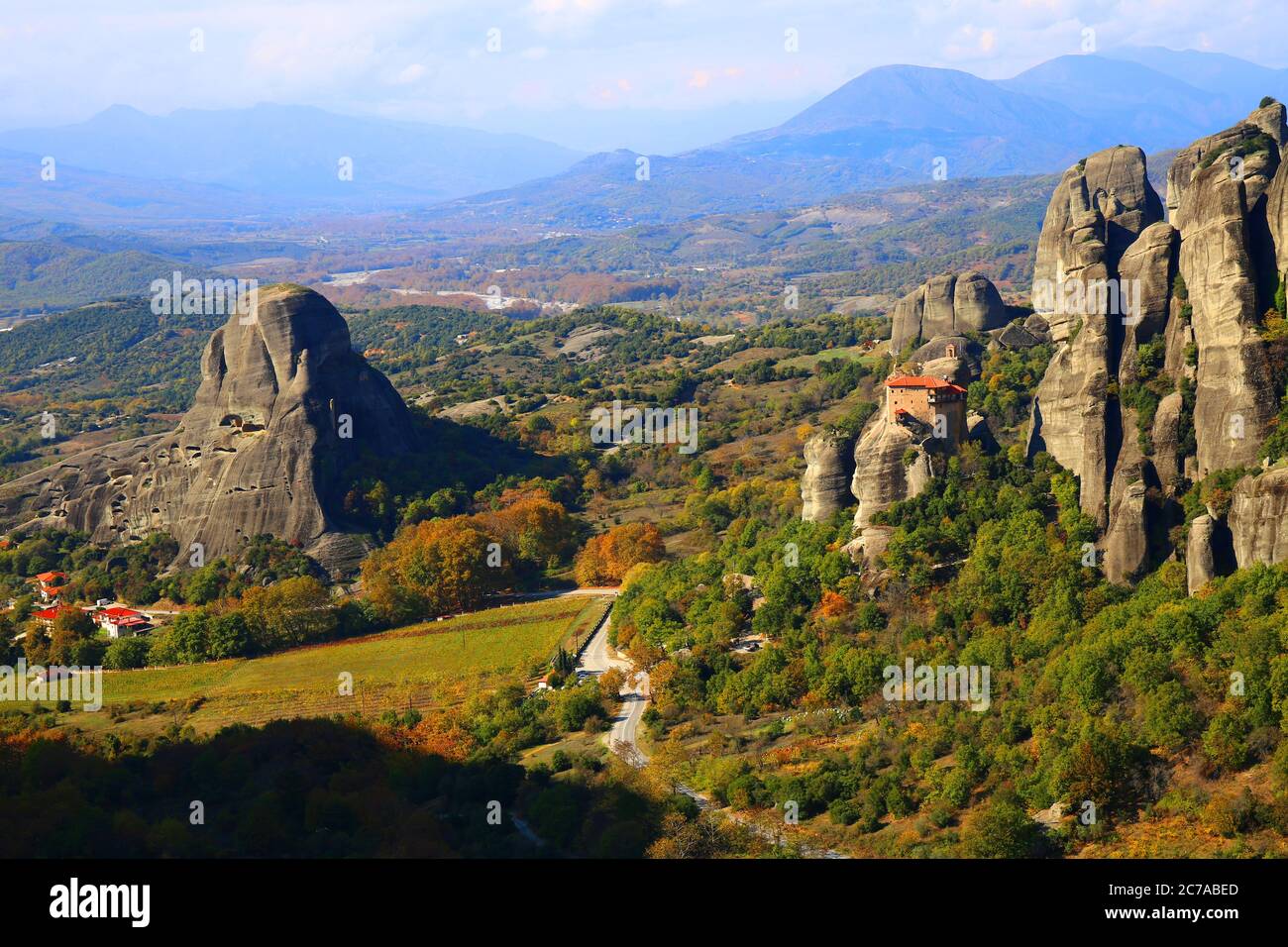 Meteora mountains in Greece Stock Photo - Alamy