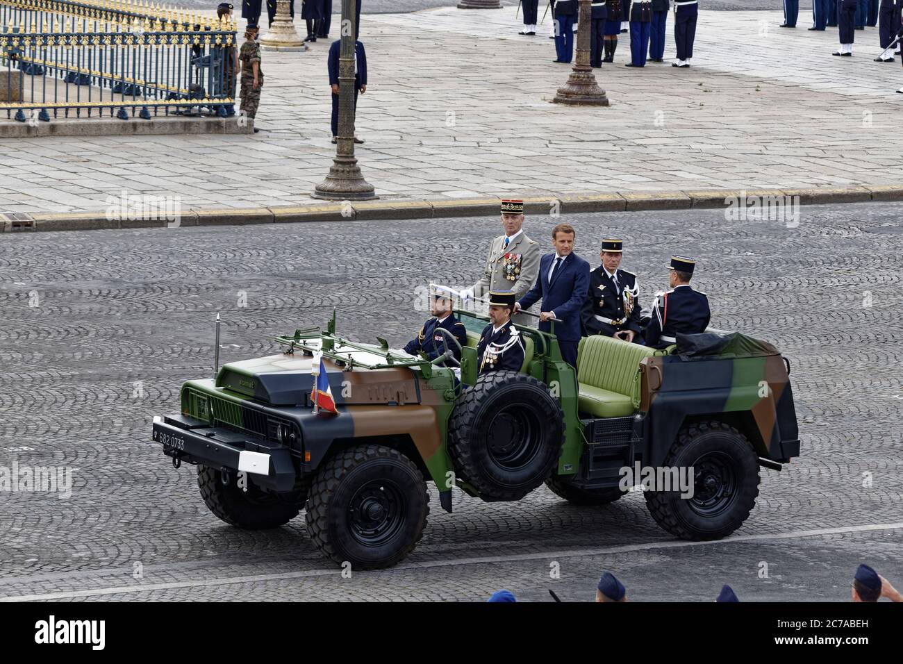 Paris, France. 14th July, 2020. French President Emmanuel Macron and ...