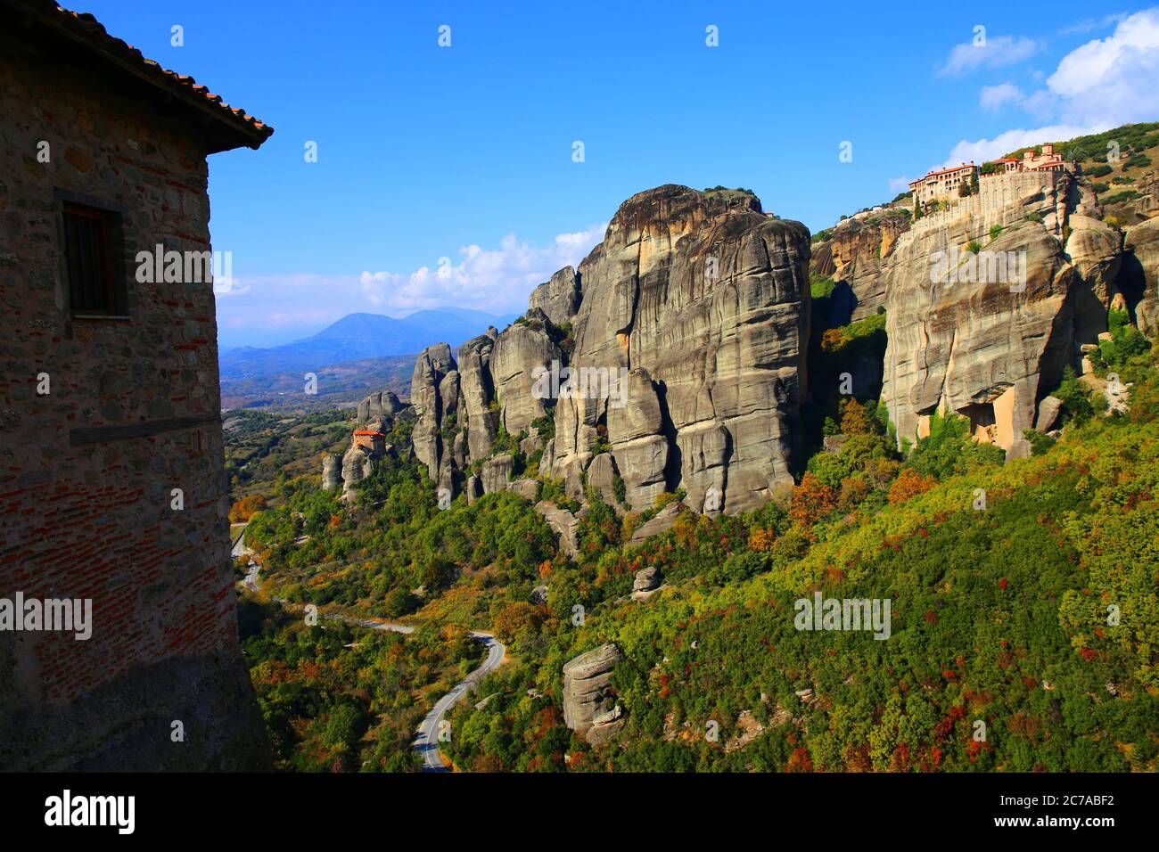 Meteora mountains in Greece Stock Photo - Alamy